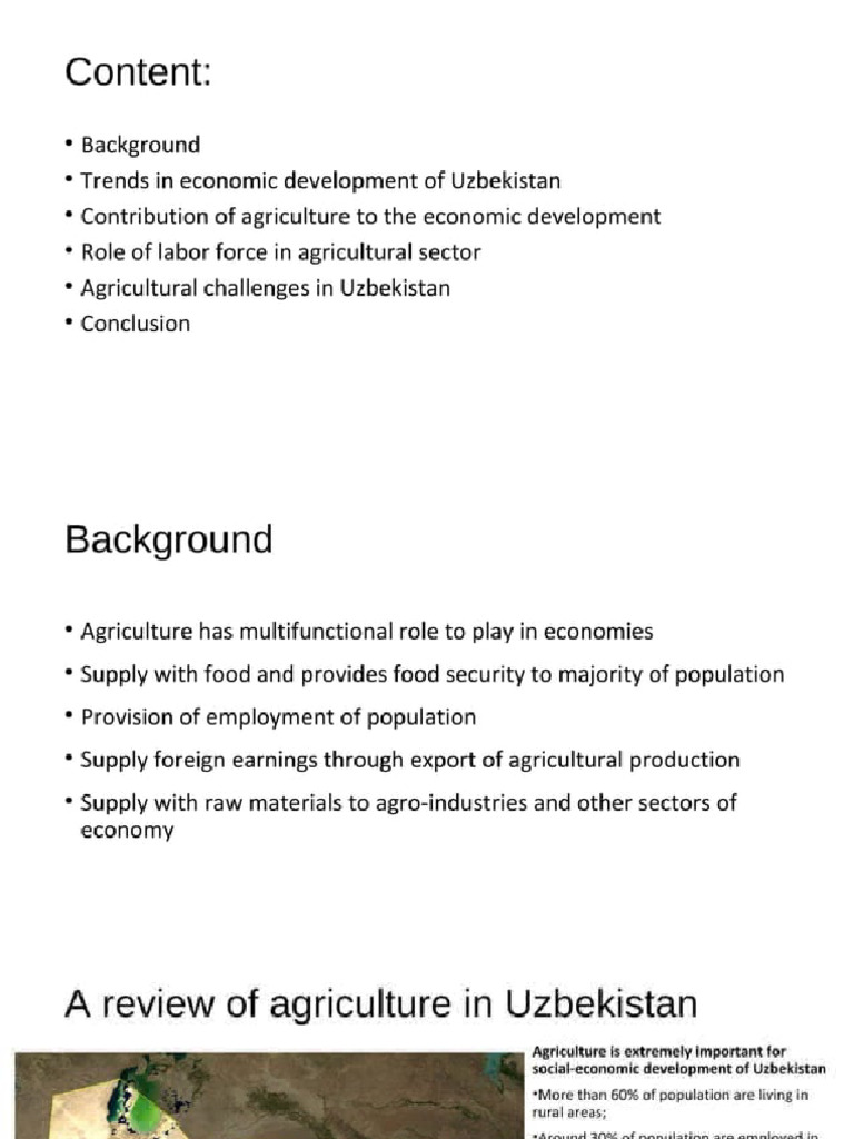 Agriculture in Uzbekistan | PDF