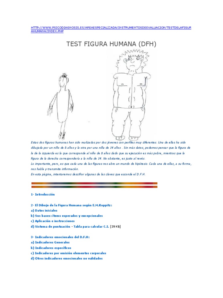 Test de Figura Humana | PDF | Cociente de inteligencia | Timidez