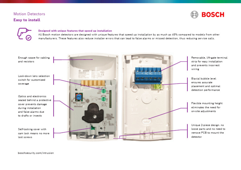 Motion Detector Easy To Install One Pager EN | PDF | Electricity ...