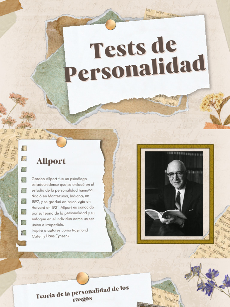 Tests de Personalidad-Presentación | PDF | Sicología | Ciencia cognitiva