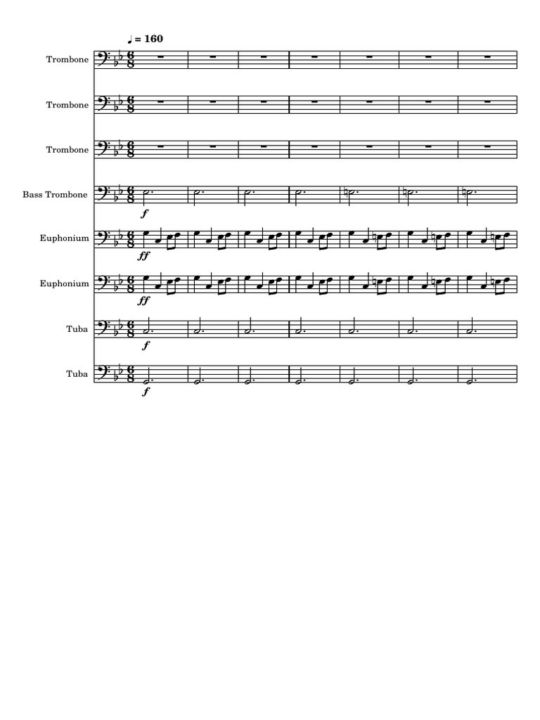 Game of Thrones Theme For Low Brass Octet | PDF | Music Technology ...