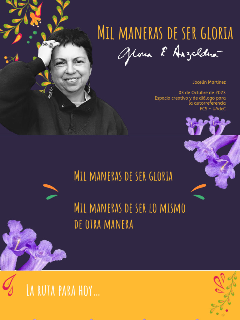 Charla Gloria Anzaldúa MJMM Octubre 2023 | PDF