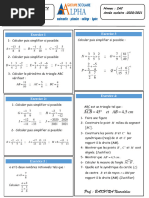 Contrôle de Mathématiques 2AC Semestre 2 | PDF | Géométrie | Formes ...