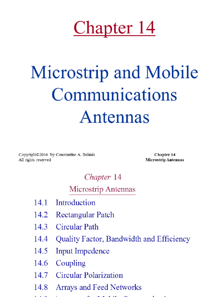 Microstripandmobileantennas ch14 | PDF