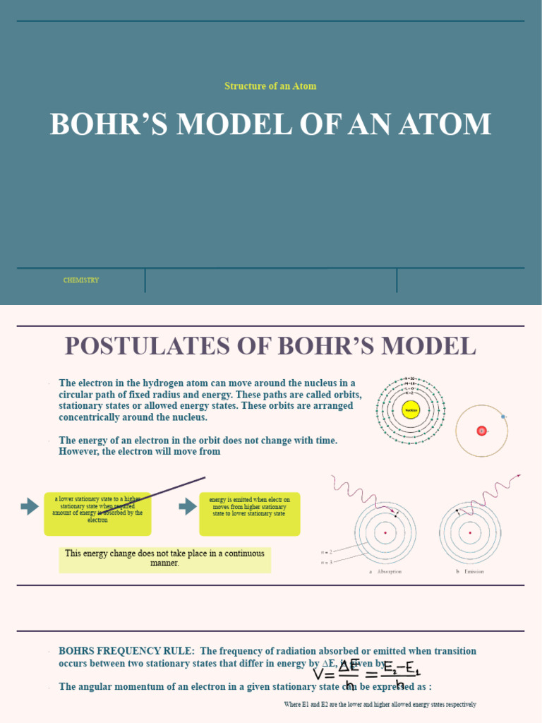 Bohr S Model | PDF | Electron | Atoms