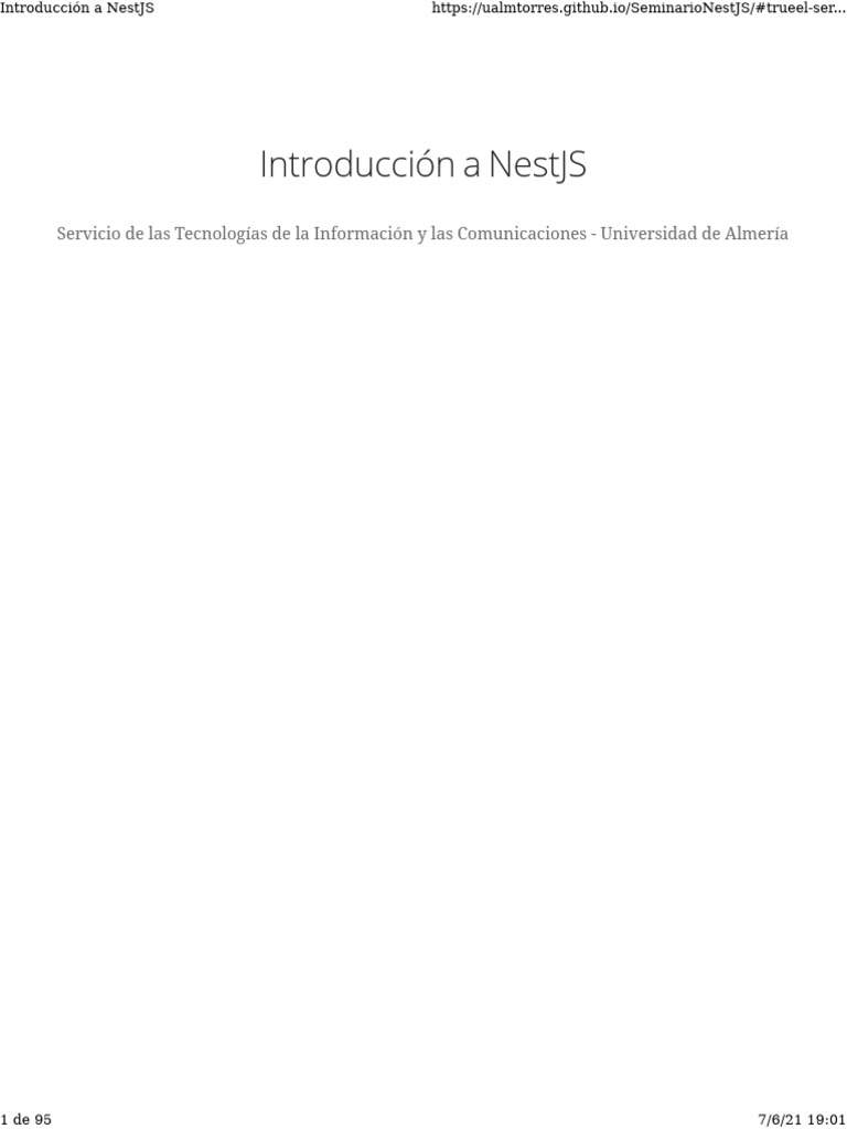 Introducción A NestJS | PDF | Bases de datos | Mi sql