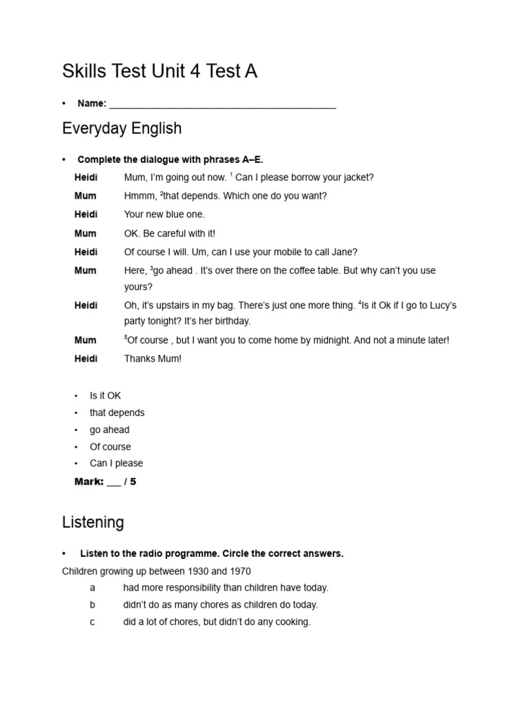 English Test | PDF