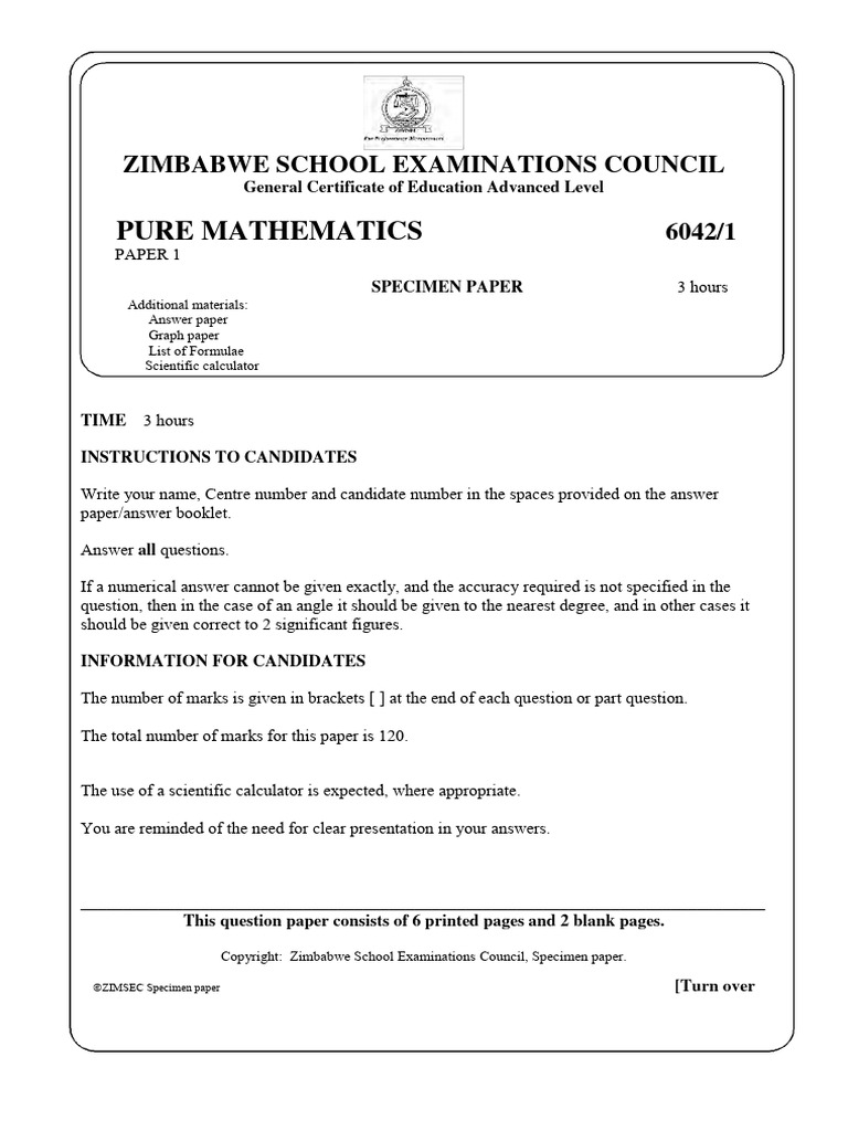 A-Levels Pure Mathematics Exemplar | PDF | Equations | Circle