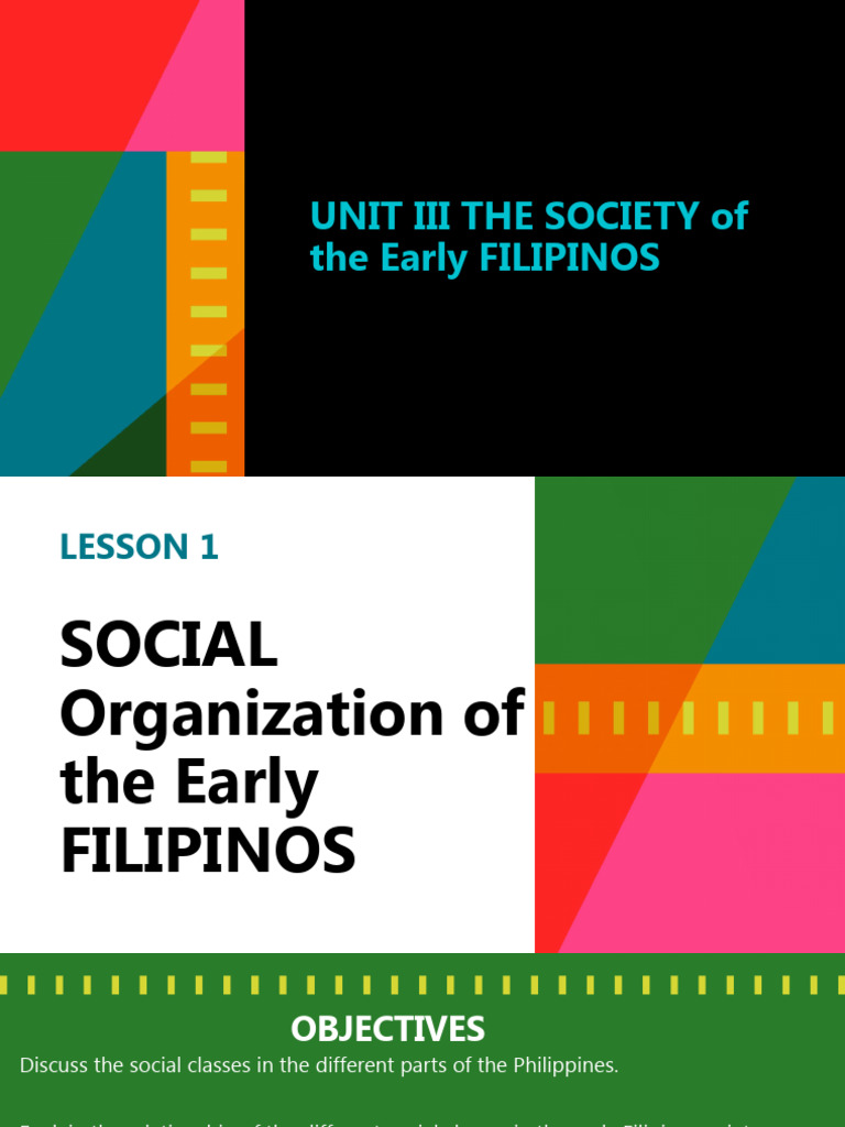 2nd QTR - Soc5 - L1unit III The Society of The Early Filipinos | PDF