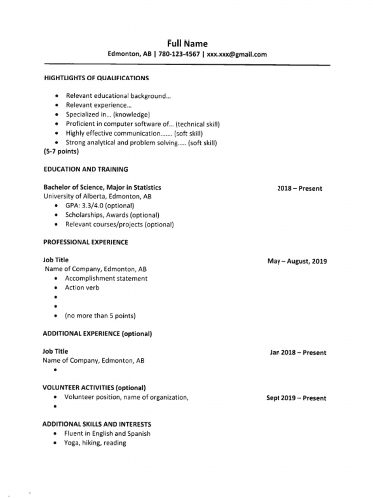 Resume and Cover Letter Templates | PDF
