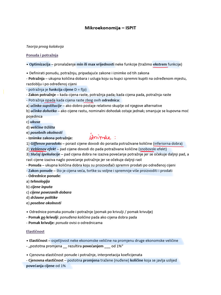 Mikroekonomija - Teorija | PDF
