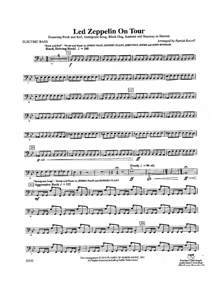 Led Zeppelin On Tour Arr Patrick Roszell Baix | PDF