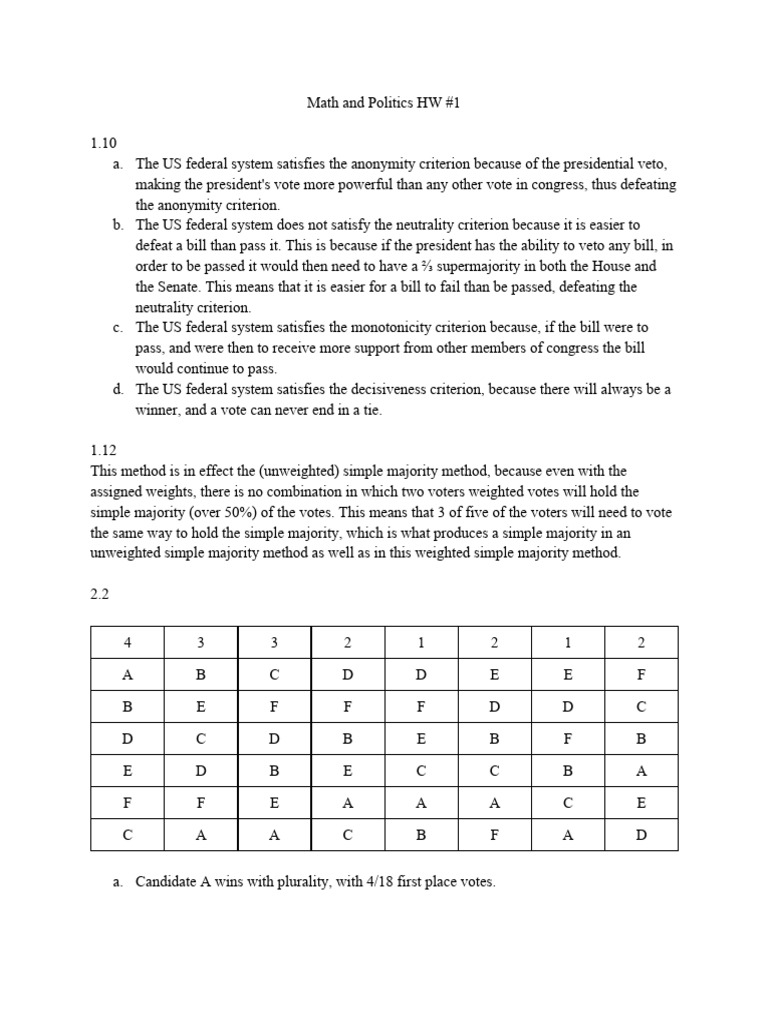 Analyzing Voting Methods in US Politics | PDF | Accountability | Government