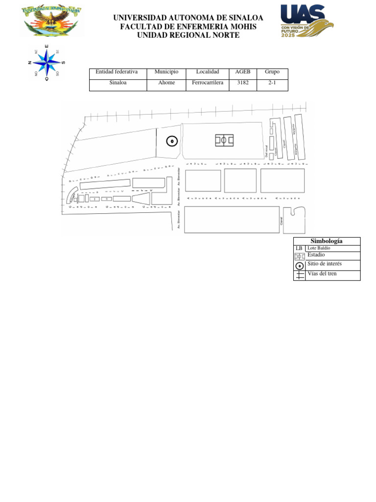 Mapa de Ahome: Ferrocarrilera y Vías del Tren | PDF