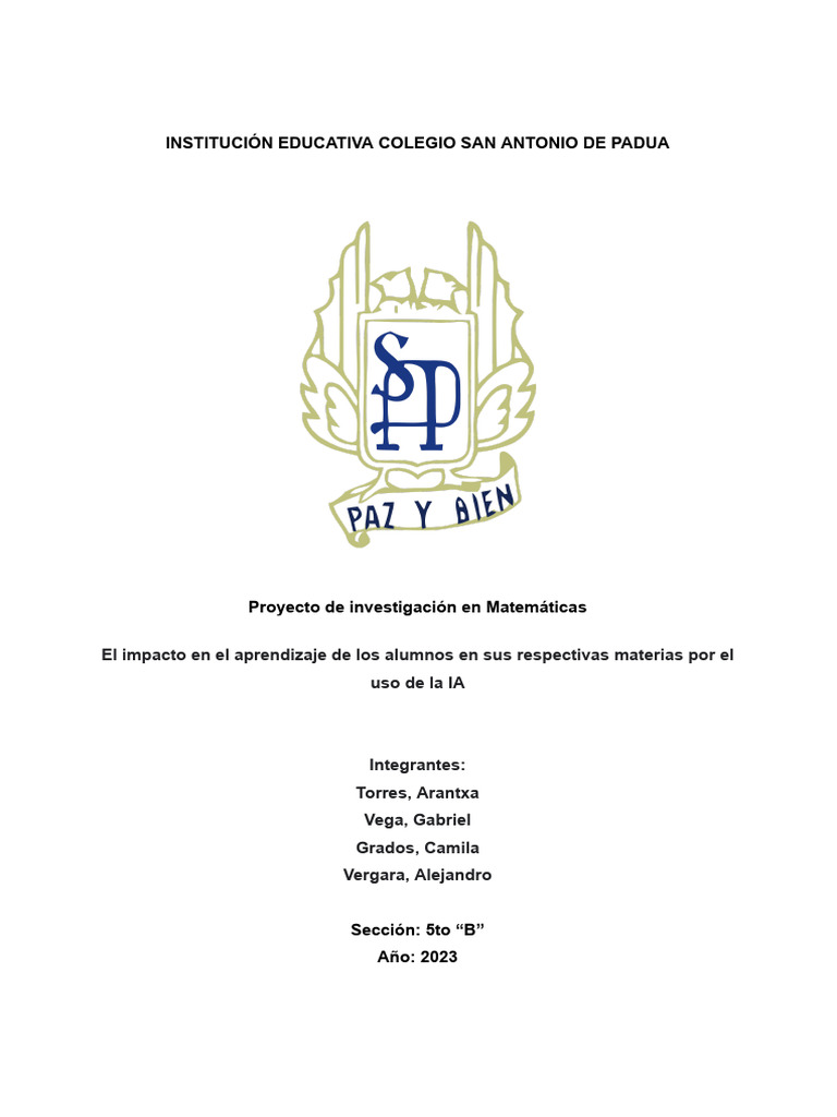 Proyecto IA | PDF | Inteligencia (IA) y semántica | Inteligencia artificial