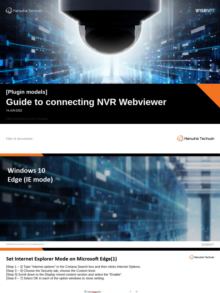 Guide For Connecting To NVR Web Viewer | PDF