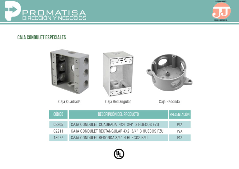Caja Condulet Cuadrada Rectangular Pdf