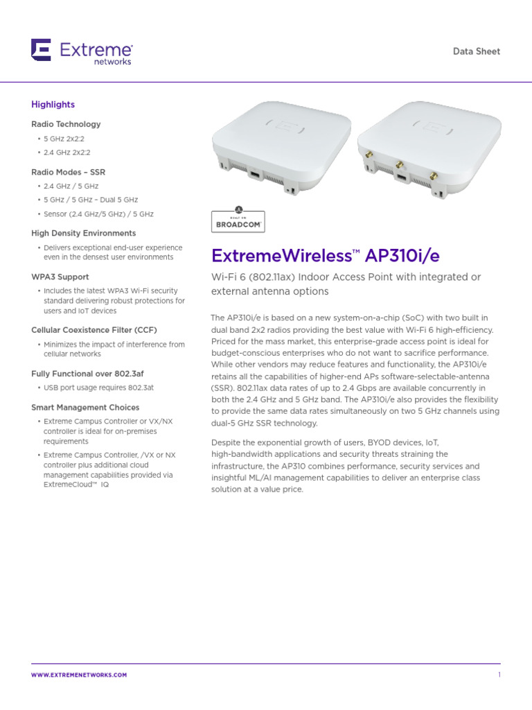 Ap310i Slash e Data Sheet | PDF