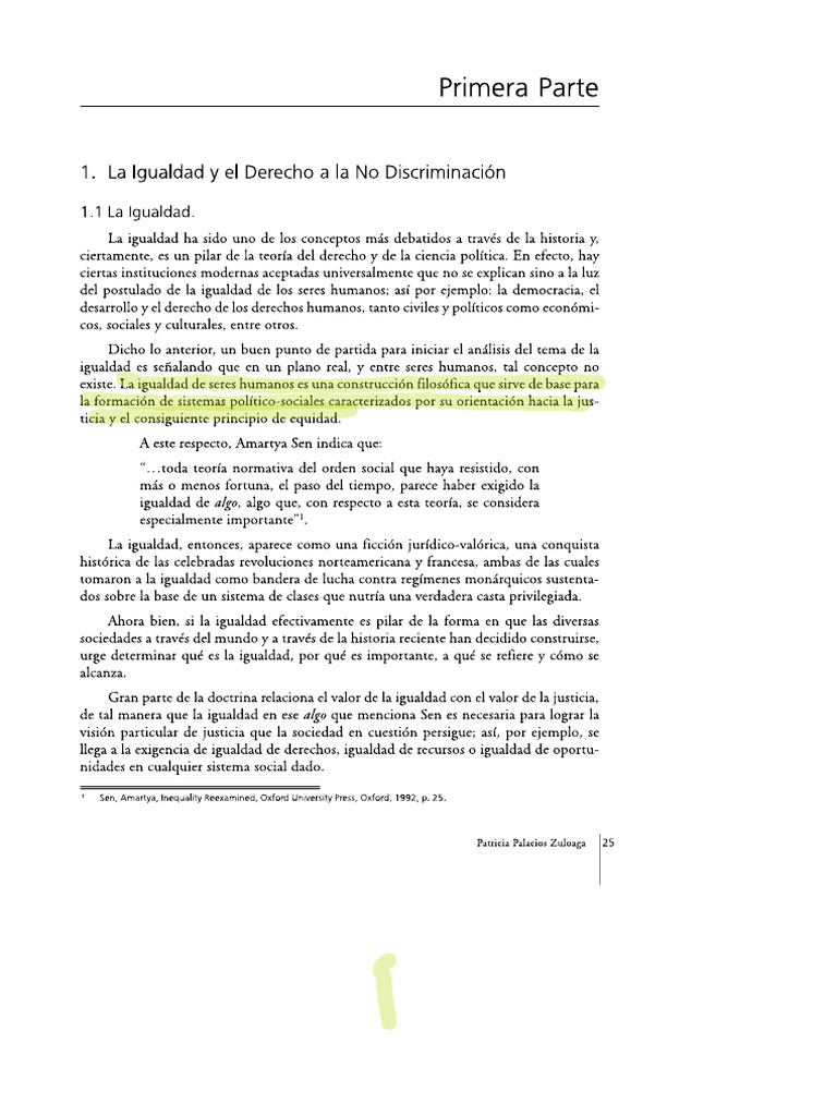 Zuloaga Patricia. La No Discriminación. Pag. 25-85 211-219-1 | PDF