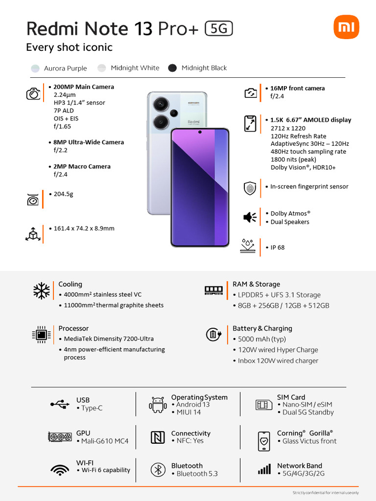 Redmi Note 13 Series One Pager | PDF | Image Stabilization | Macro ...
