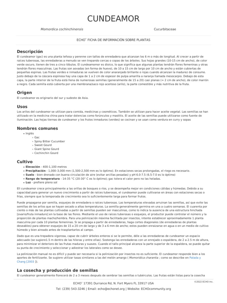 Cundeamor | PDF | Semilla | Botánica