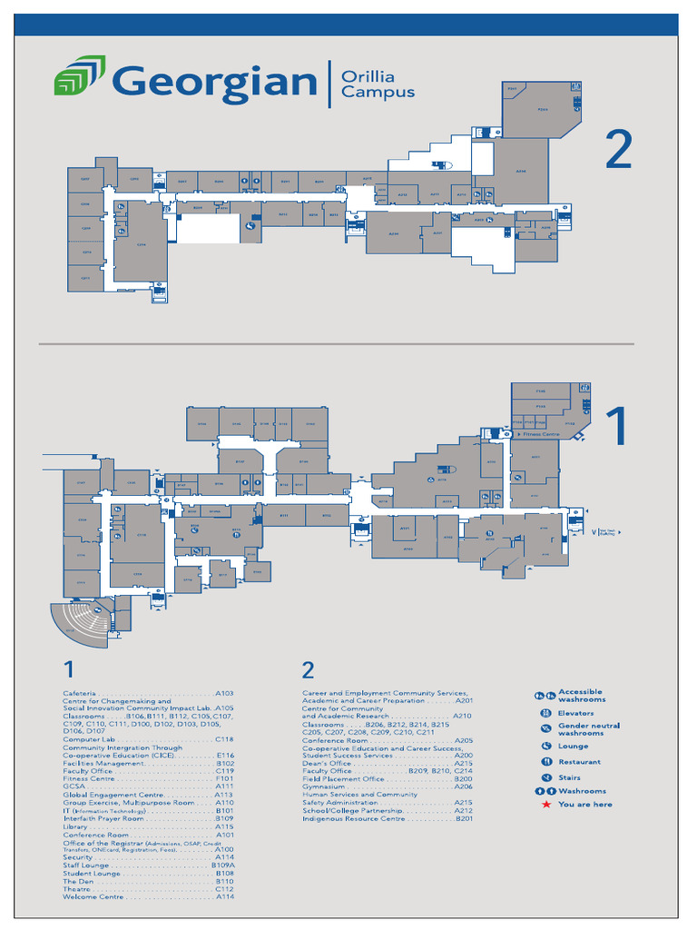 Visit Us Orillia Campus Map Georgian College 2022-10-31 | PDF