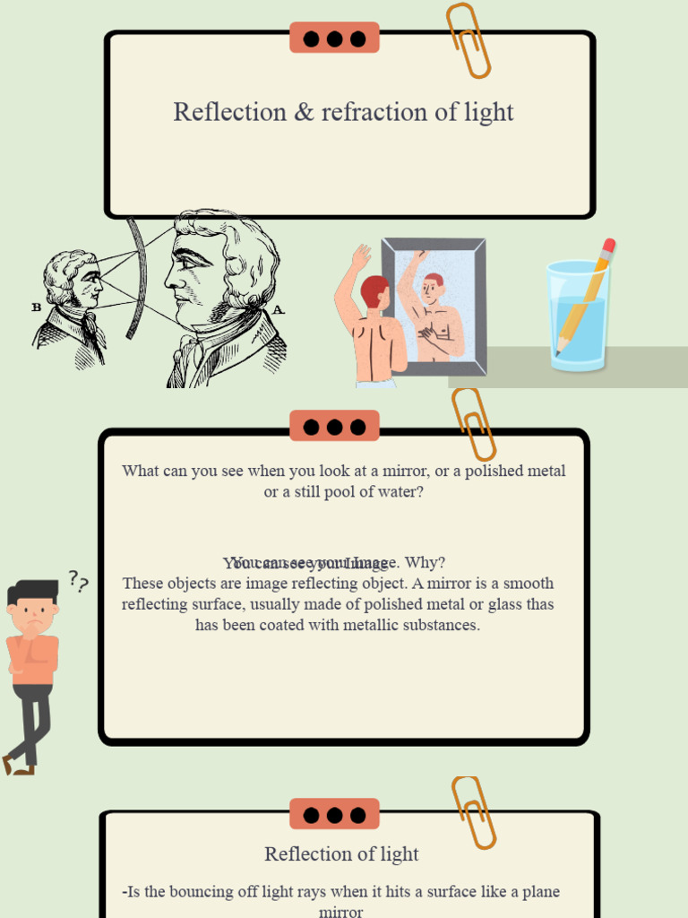 Reflection and Refraction of Lights | PDF | Mirror | Reflection (Physics)