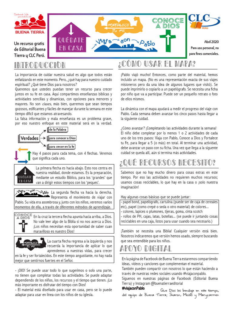 Crece en Fe: Viaja con Pablo en Casa | PDF | Pablo el apóstol