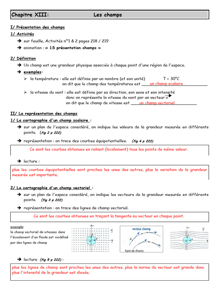 Exemple de champ scalaire expliqué | PDF | Aimant permanent | Champ ...