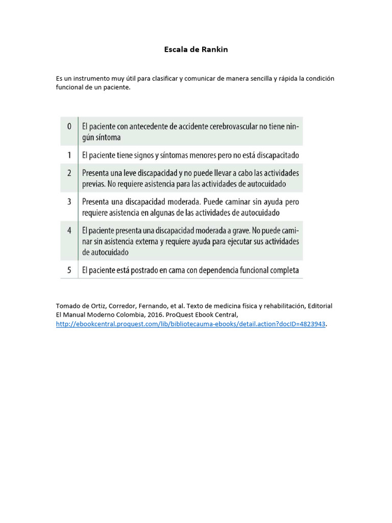 Escala de Rankin | PDF