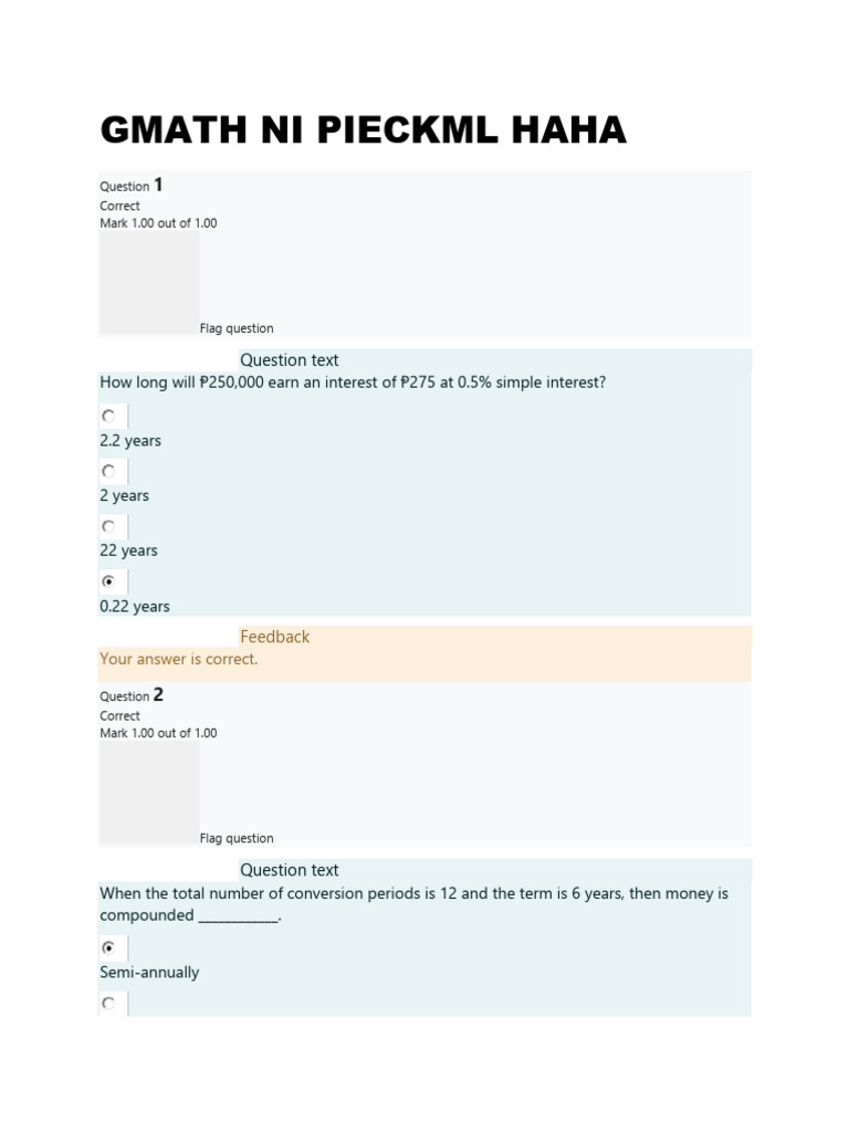 Gmath Ni Pieckml Haha PDF | PDF | Interest | Debt