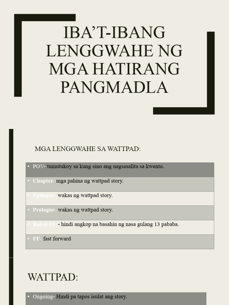 Mga Lenggwahe Sa SOCMED | PDF