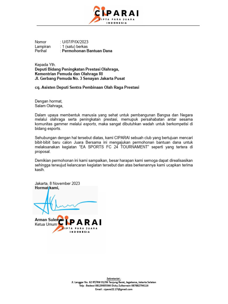 Proposal E Sport | PDF