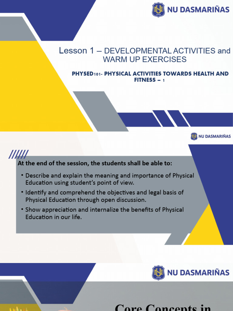 Week 2 - Core Concepts in Pe (With History of Pe) | PDF | Physical ...