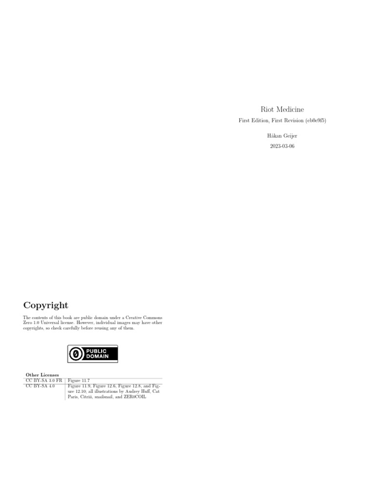 Riot Medicine Imposed | PDF | Hypothermia | Creative Commons License