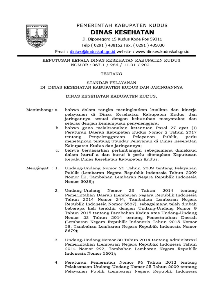 1 SK Dinkes SP Dinkes Dan Lampirannya | PDF