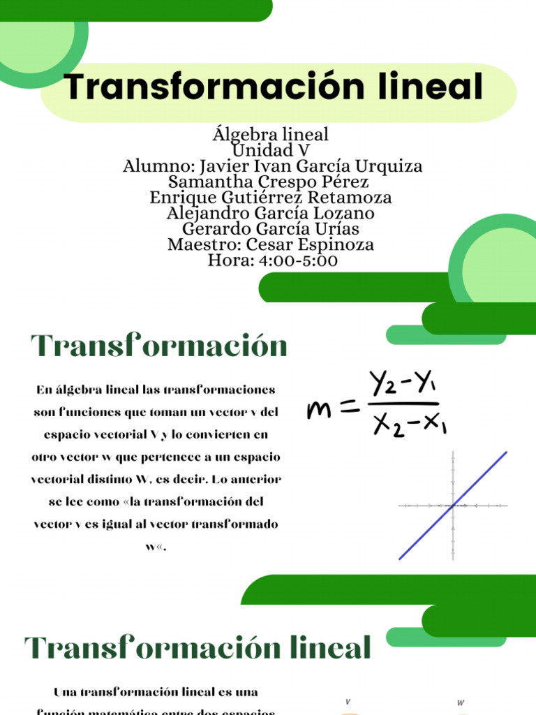 Transformación Lineal | PDF
