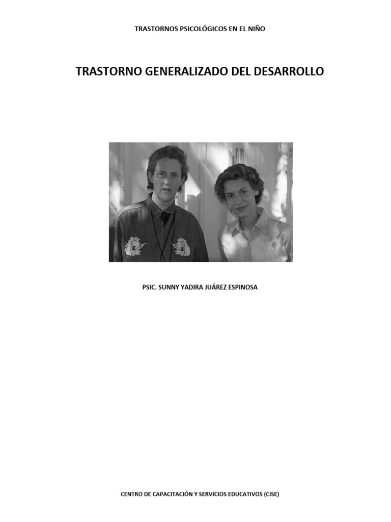 Trastorno Generalizado Del Desarrollo | PDF | Espectro autista | Síndrome de Asperger