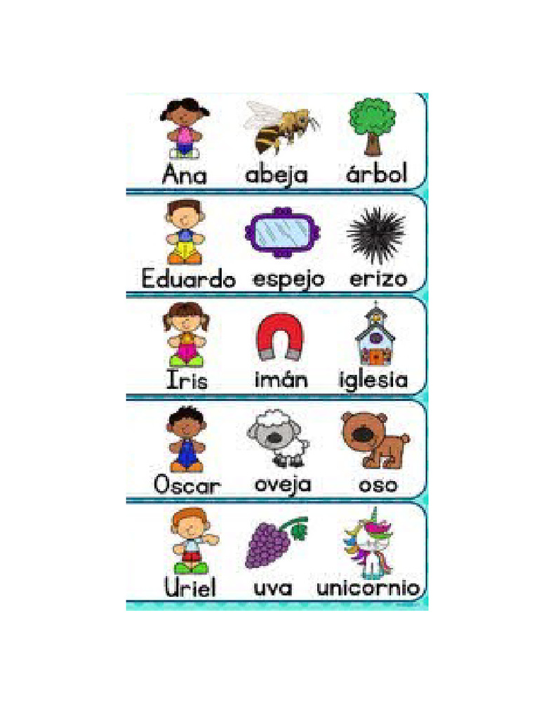 Dibujos Con Vocales | PDF