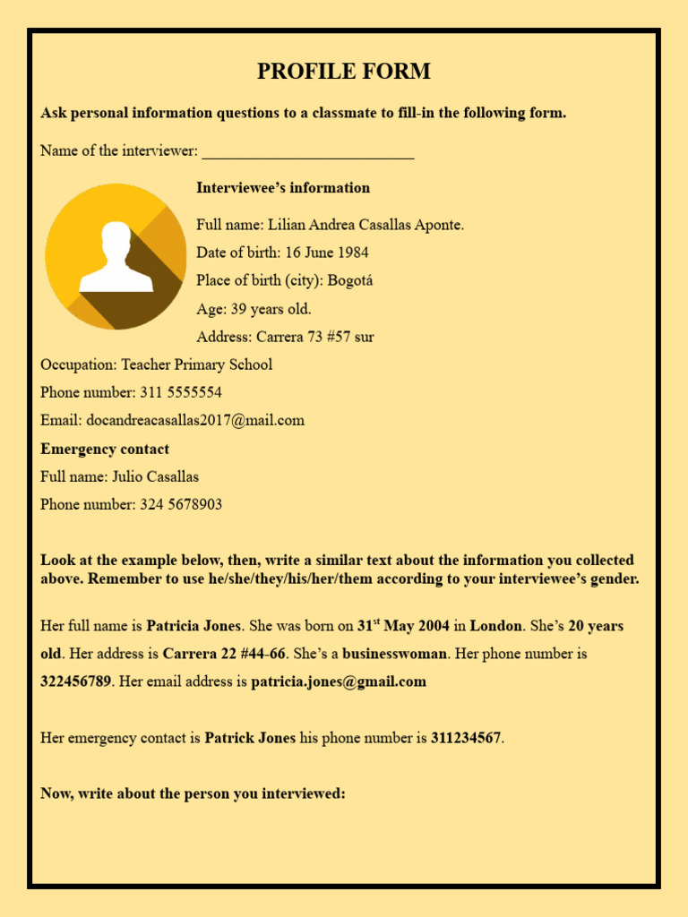 17 Profile Form | PDF