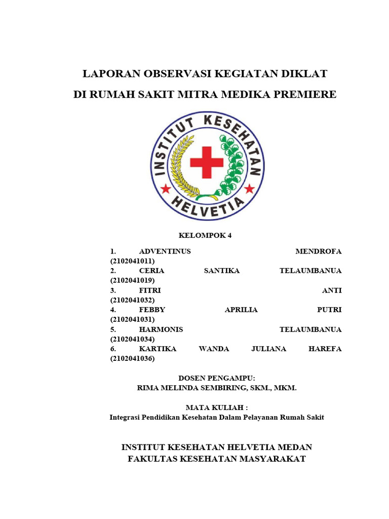 Laporan Observasi Kegiatan Diklat | PDF