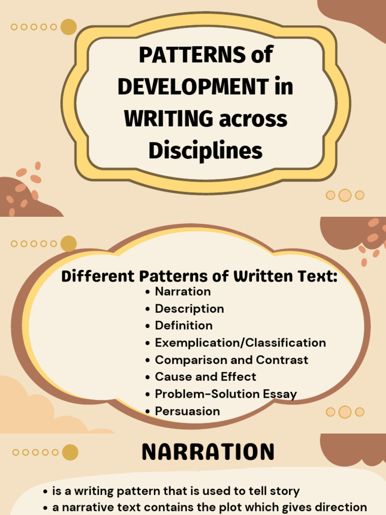 Writing Development Patterns Explained | PDF | Language Arts & Discipline