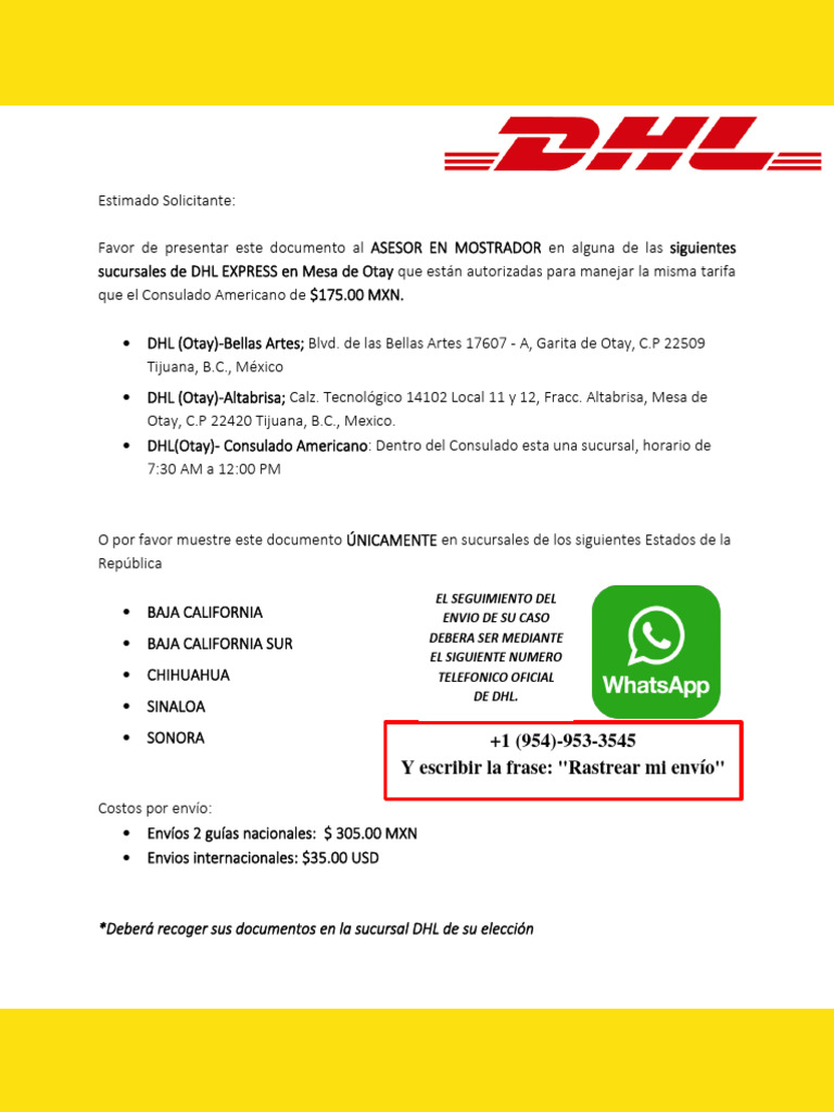 New DHL Letter 2023 | PDF