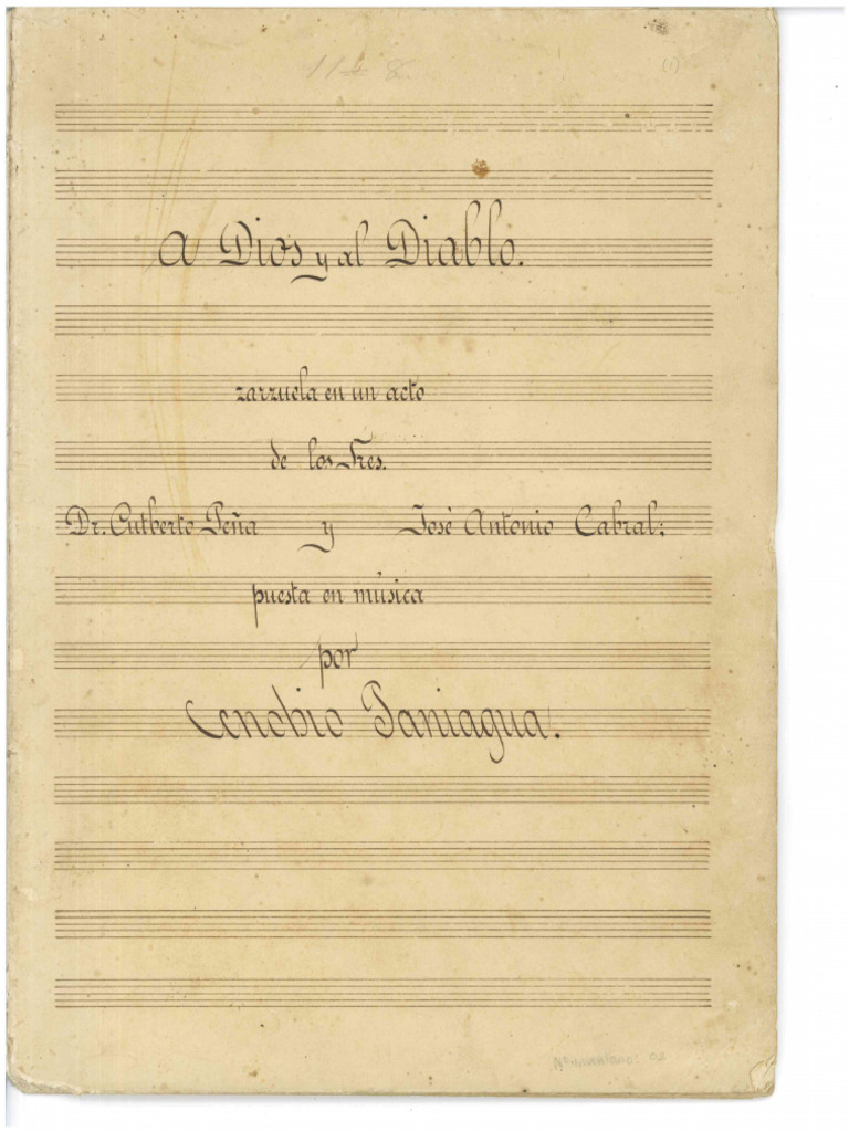 Cenobio PANIAGUA - A DIOS Y AL DIABLO, Zarzuela (1857) (Partes ...