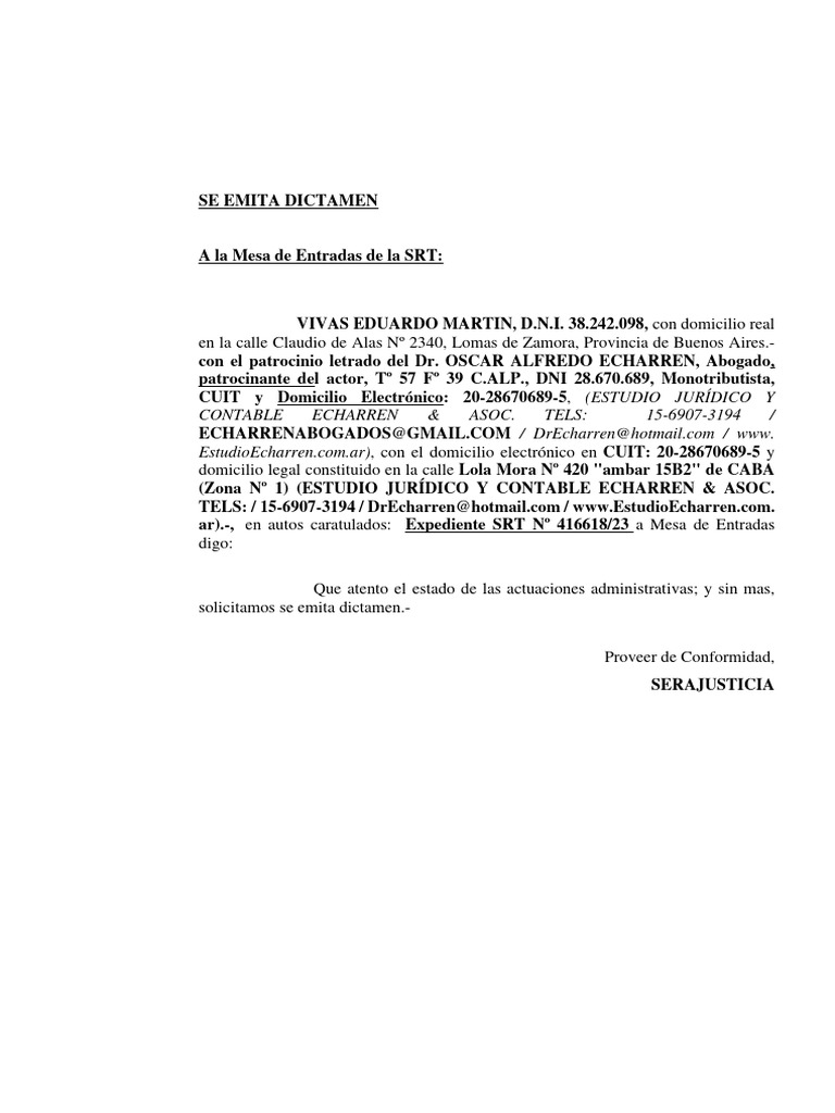 Se Emita Dictamen | PDF