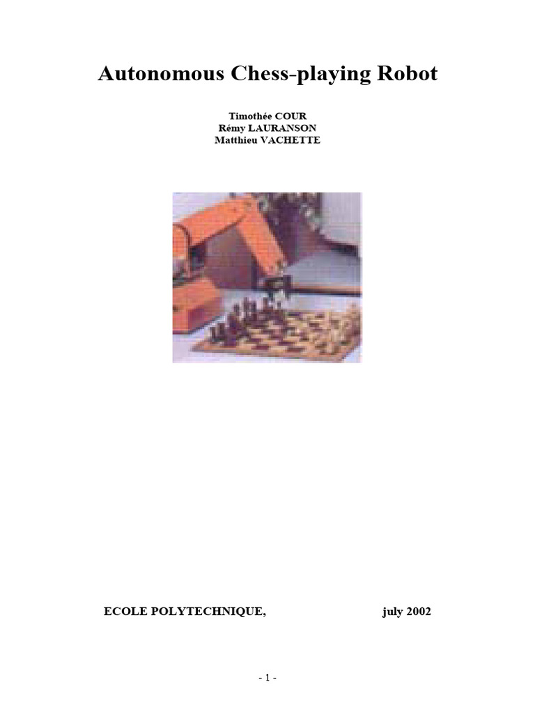 Chess Autonomous Robot | PDF | Computer Vision | Image Segmentation