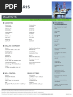 Valaris 121: Primary Rig Characteristics Capacities | PDF