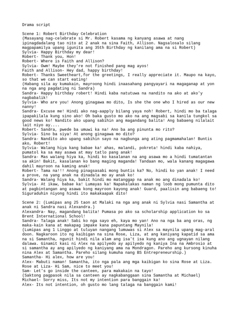 Drama Script | PDF