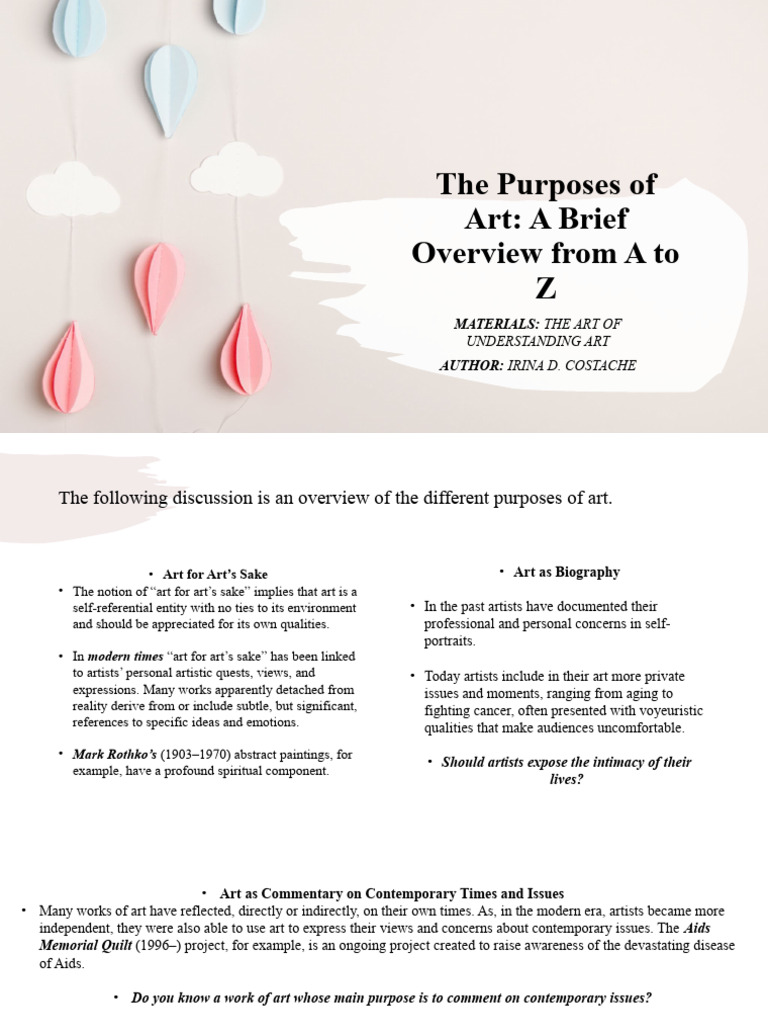 Art as Contemporary Commentary | PDF | Paintings | Sculpture