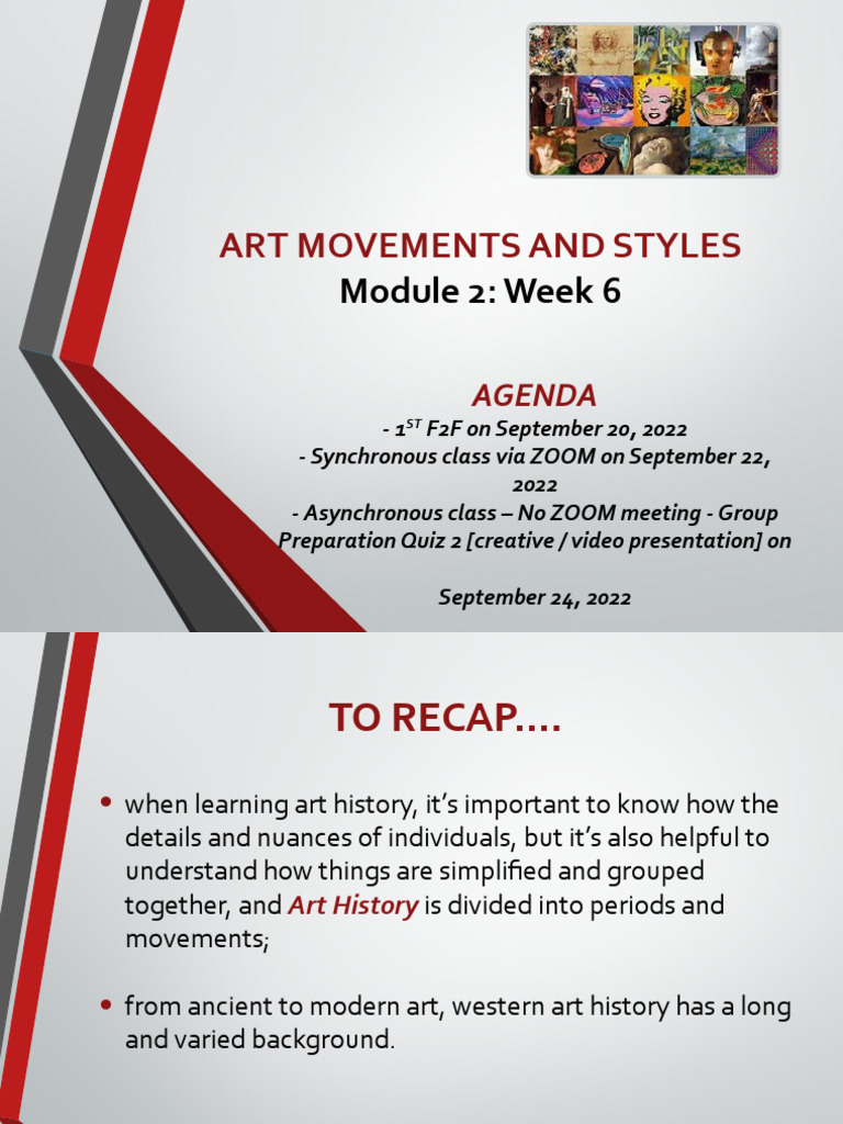 Art Movements & Styles Timeline | PDF | Artists | Paintings